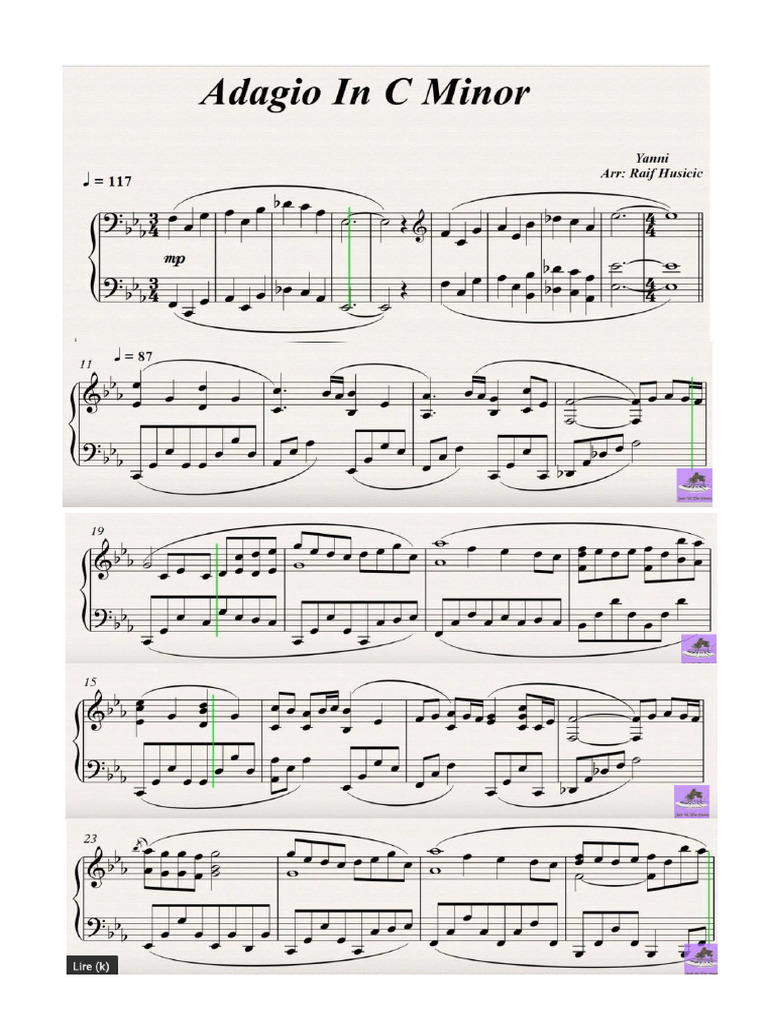 Adagio en C Yanni | PDF