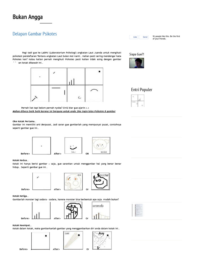 Psikotes: Delapan Gambar Menarik | PDF