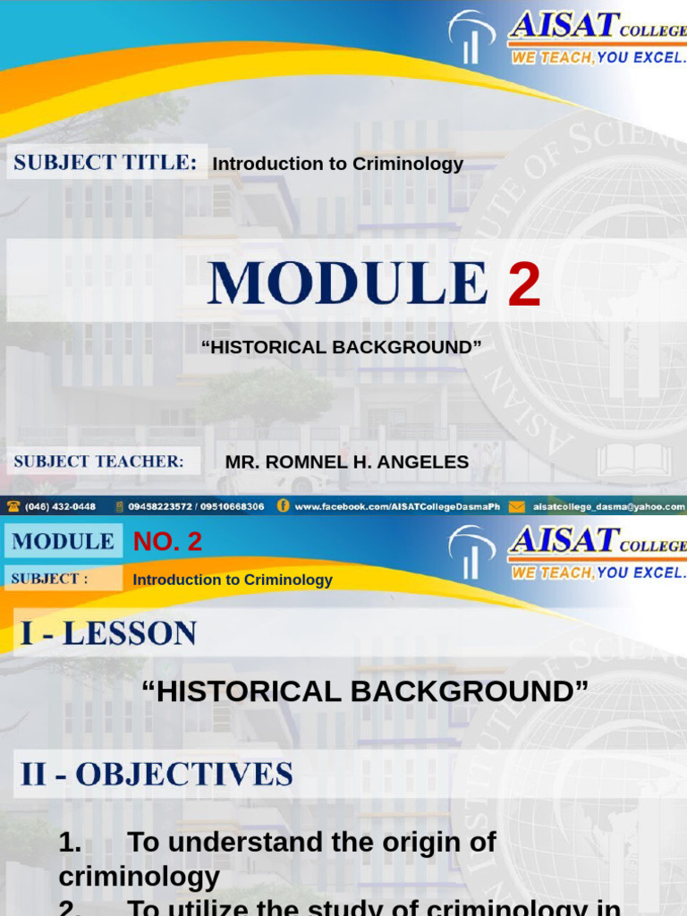 Module 2 Intro to Crim | PDF | Criminology | Crimes Module 2 Intro to Crim | PDF | Criminology | Crimes