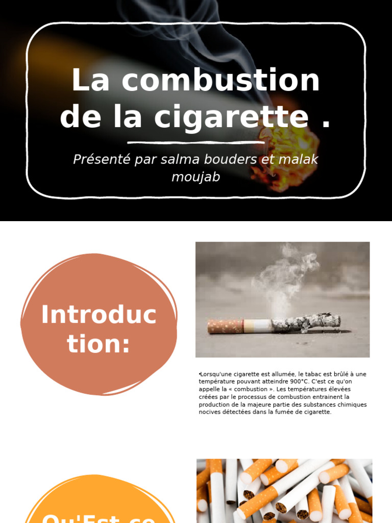 Dangers de la combustion des cigarettes | PDF | Cigarette | La combustion