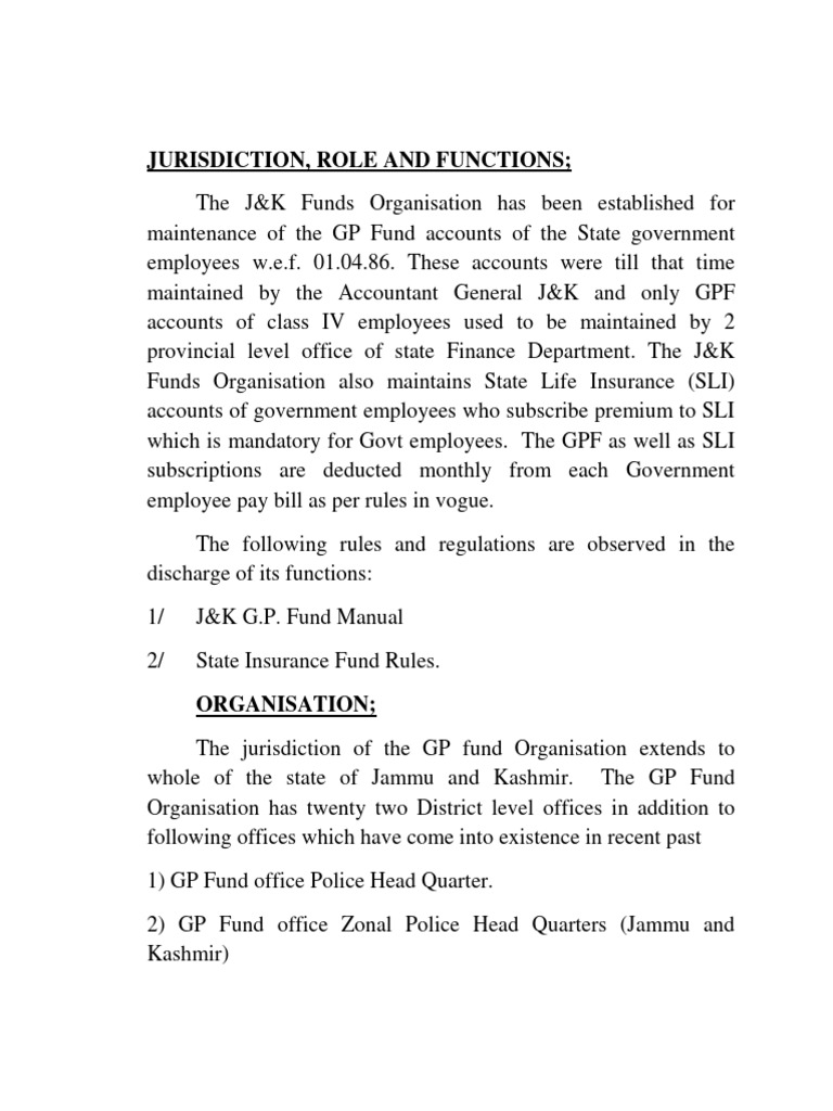 FUNCTIONS OF FUNDS ORGANISATION | PDF