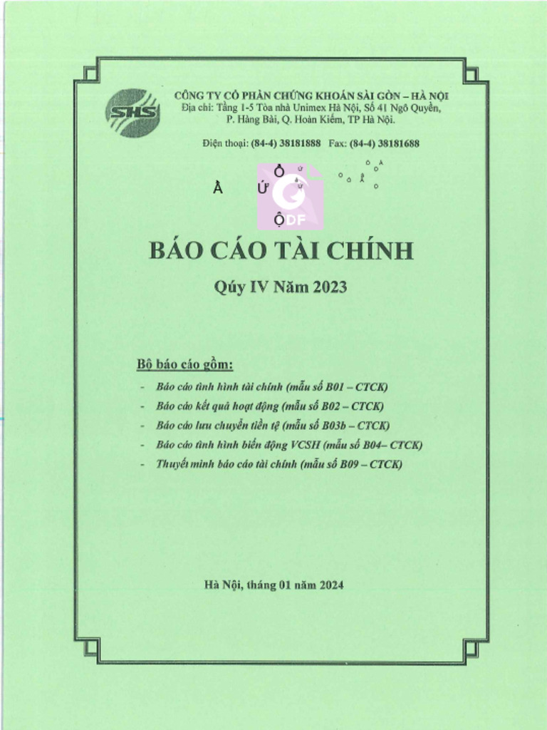 2 Shs 2024 1 23 c7d7d4b BCTC q4 2023 | PDF