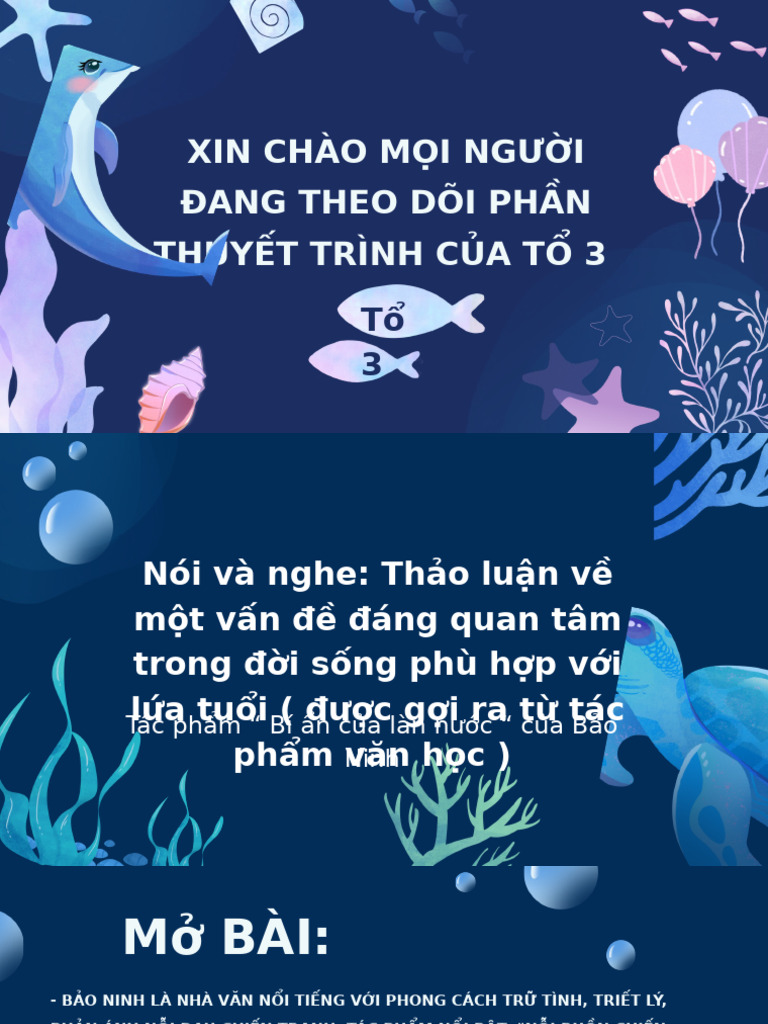 Blue Illustrative Organic Ocean Habitat Presentation | PDF