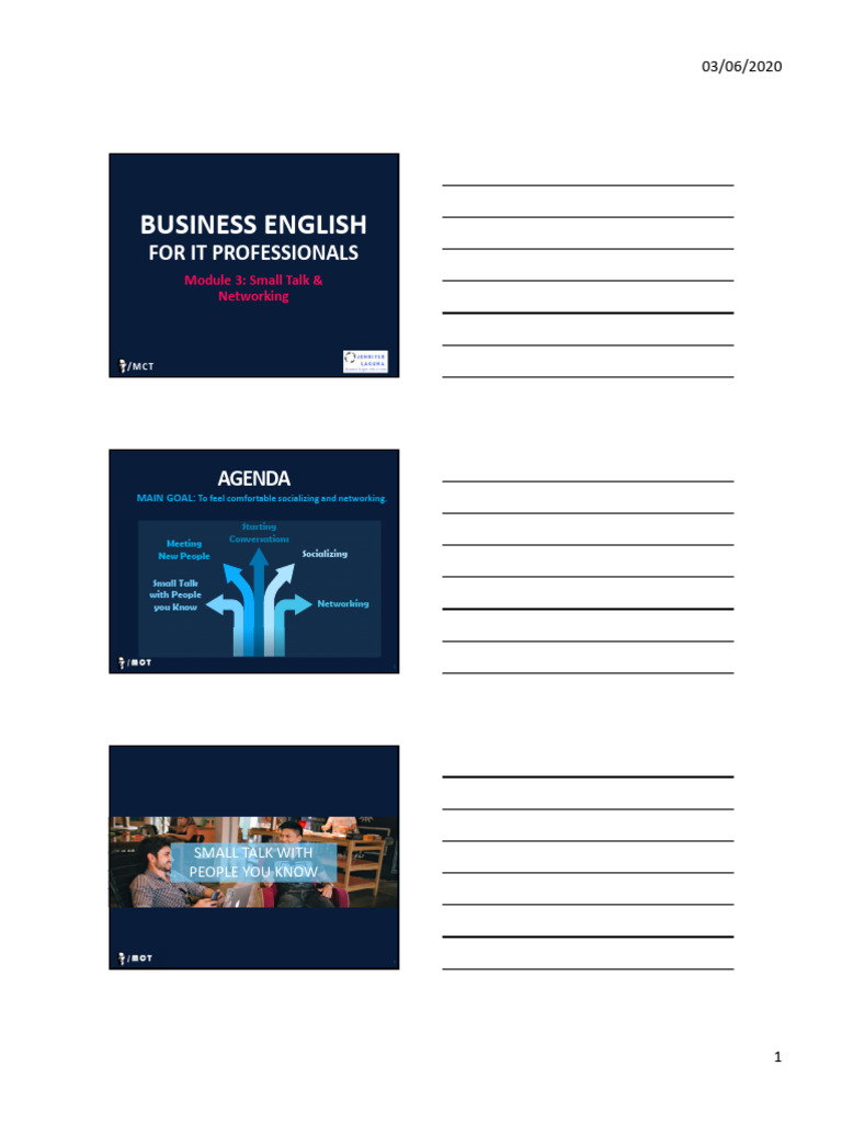 Business English: Networking & Small Talk | PDF