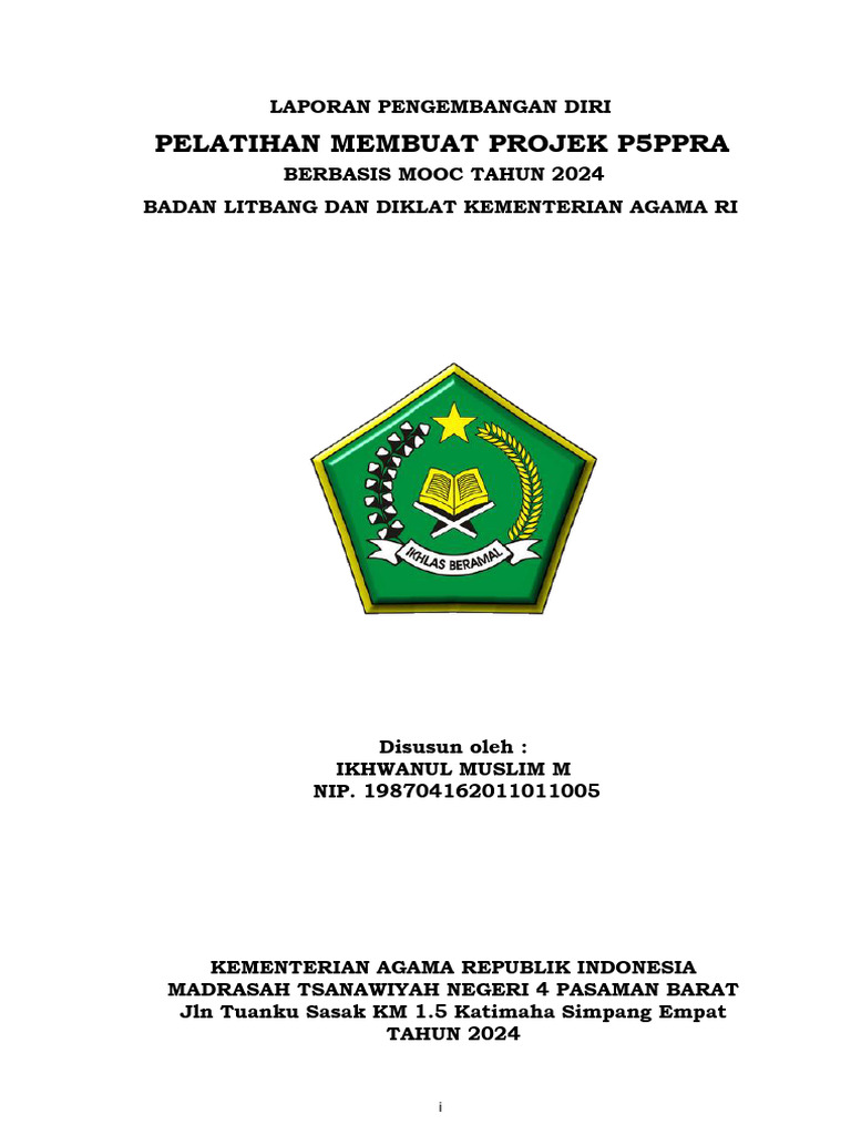 Pelatihan P5PPRA untuk Guru 2024 | PDF