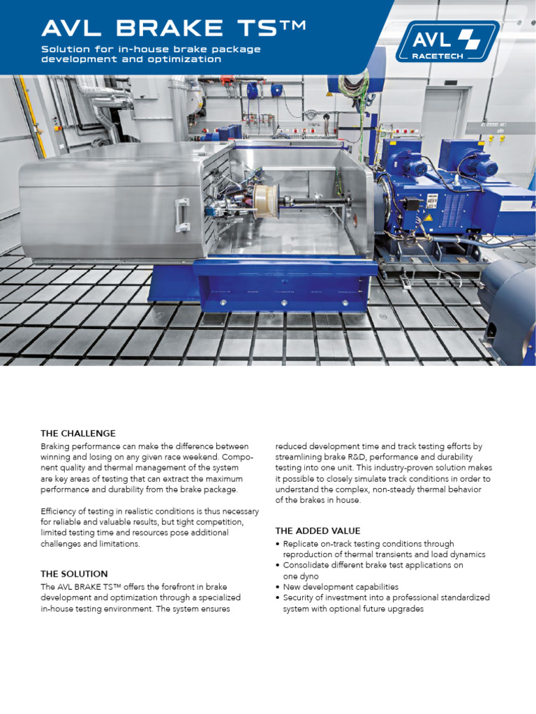 GL - RAC - Solution Sheet - AVL Brake TS - Web - 04.2022 | PDF ...