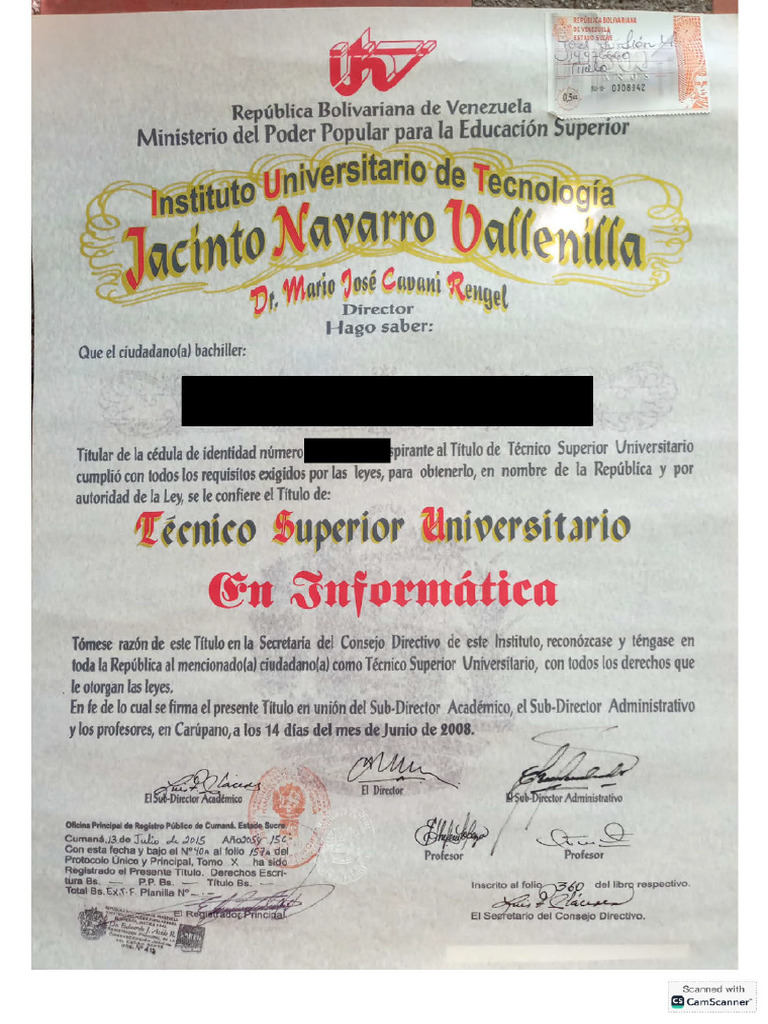 IUT JNV Titulo TSU Informatica | PDF