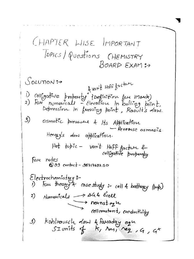 Chapterwise Imp Question PDF | PDF