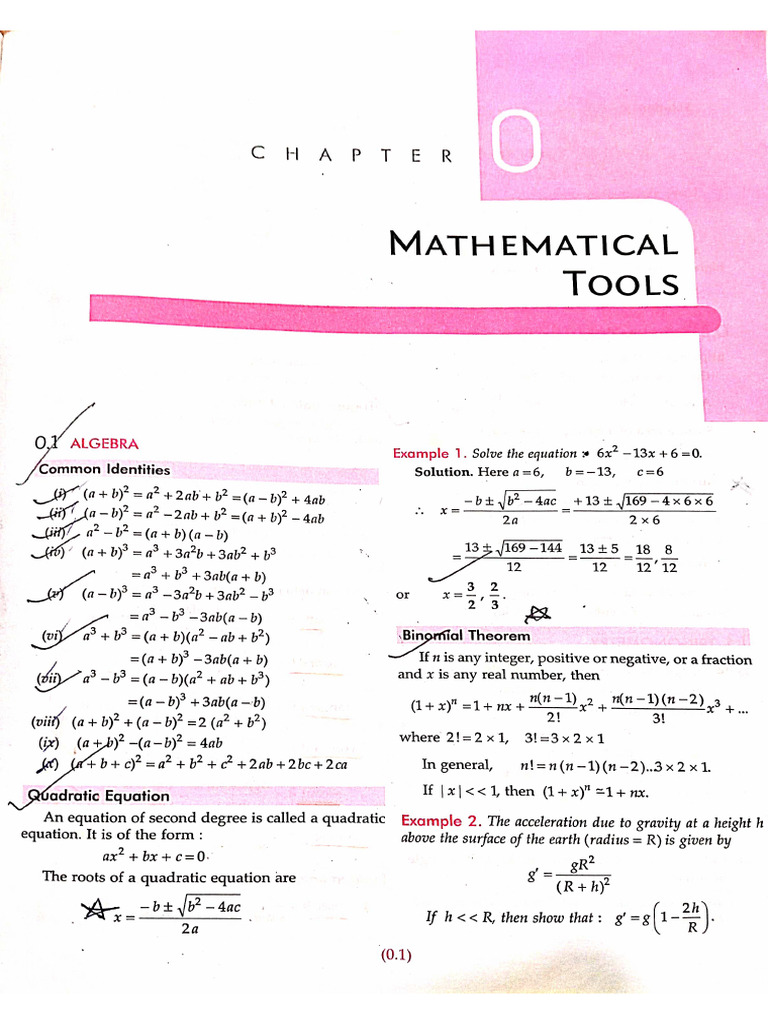Mathematical Tool | PDF