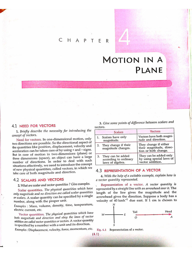 Motion in A Plane Part 1 | PDF