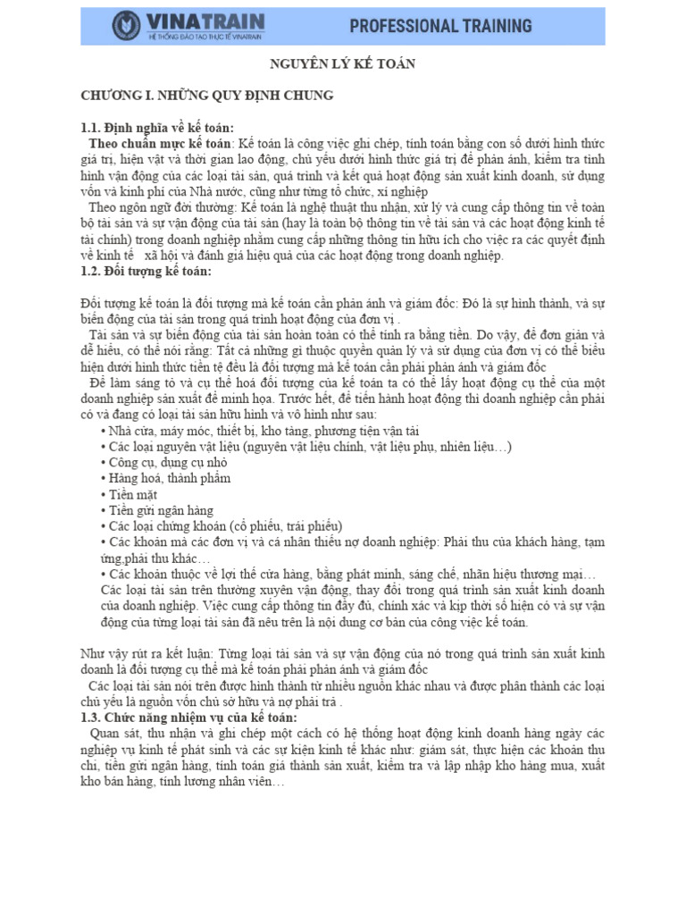Kien Thuc Ve Nguyen Ly Ke Toan | PDF