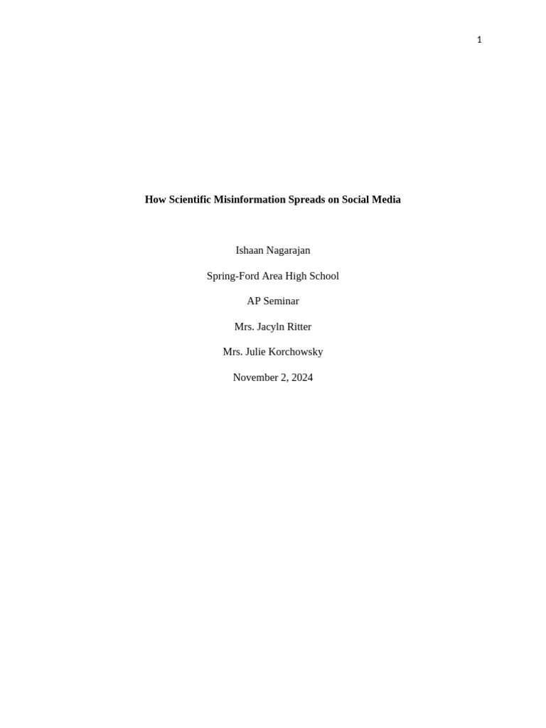 Nagarajan, Ishaan Final IRR | PDF | Mass Media | Human Communication