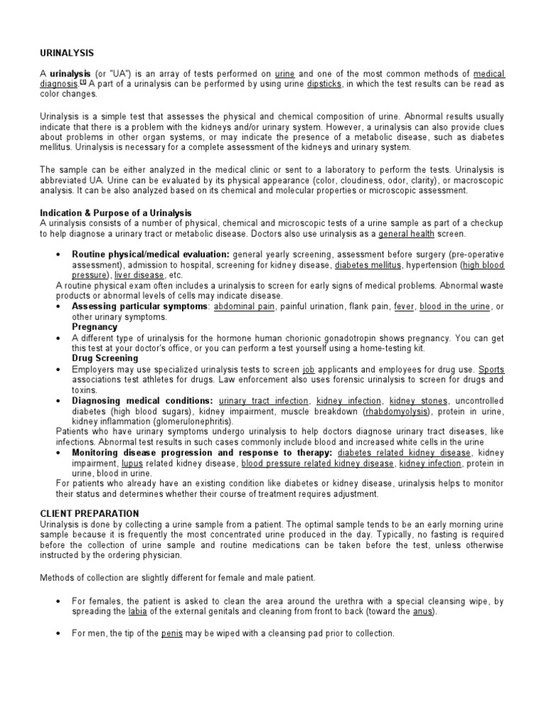 Urinalysis | PDF | Urine | Kidney