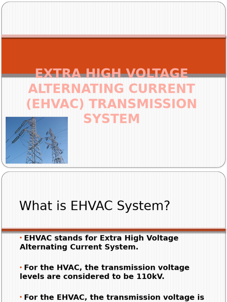 Extra High Voltage (Ehv) Transmission System | PDF | Electric Power Transmission | Wireless