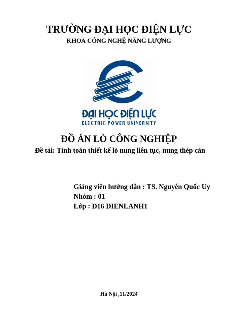 Đồ án Lò công nghiệp | PDF