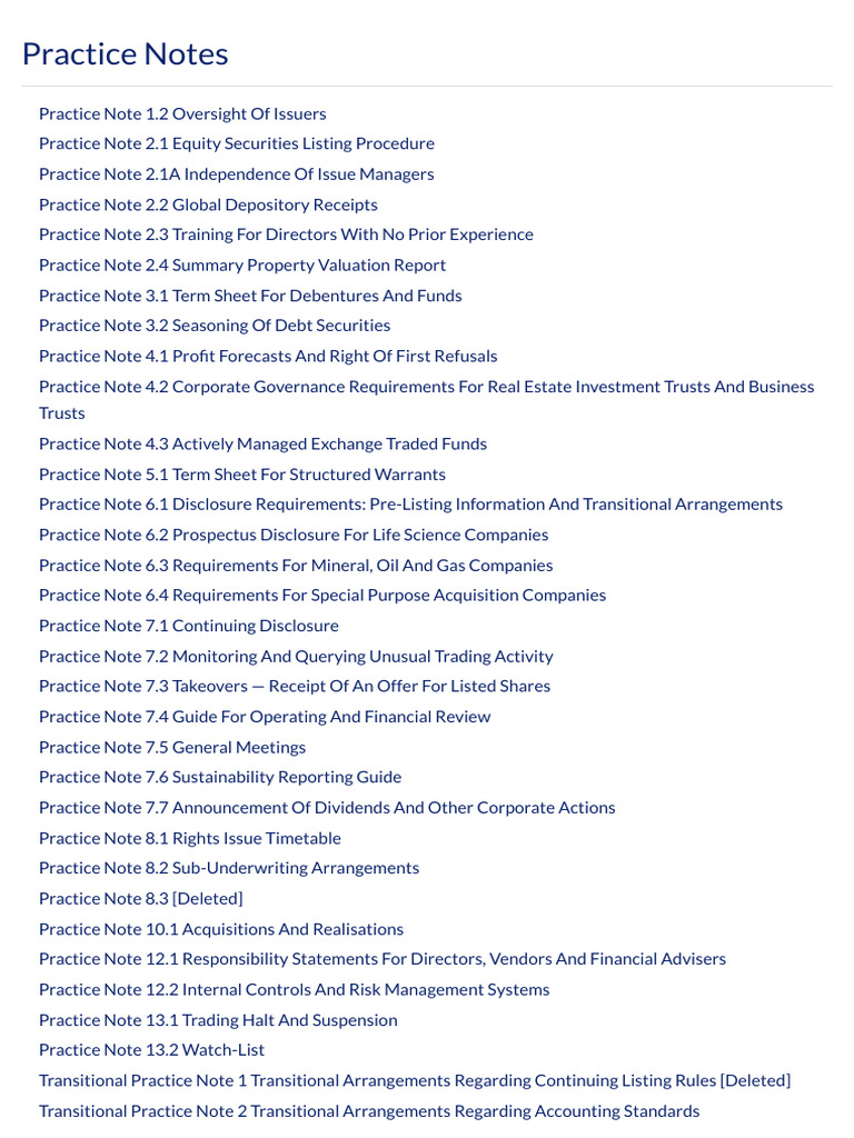 Practice Note Overview for Issuers | PDF
