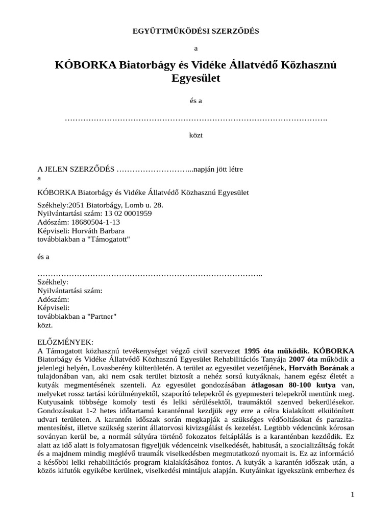 persely szerződés | PDF