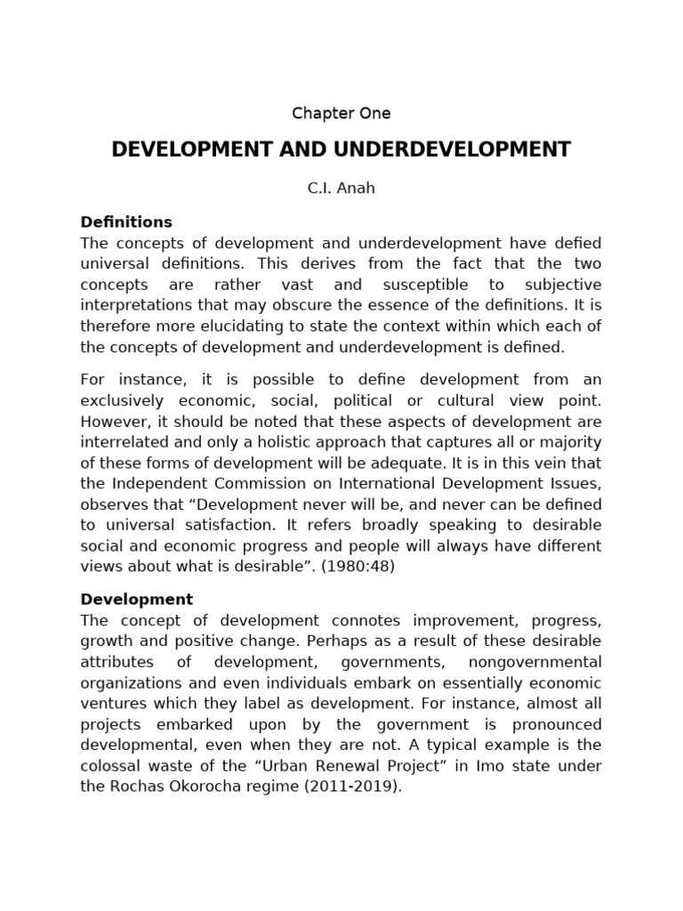 DEVELOPMENTANDUNDERDEVELOPMENT | PDF | World Systems Theory ...