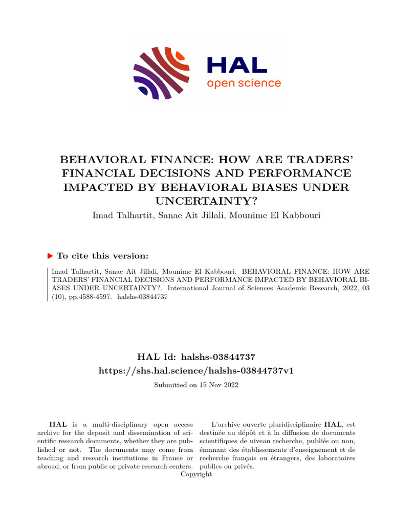 IJSAR-1255 | PDF | Behavioral Economics | Decision Making