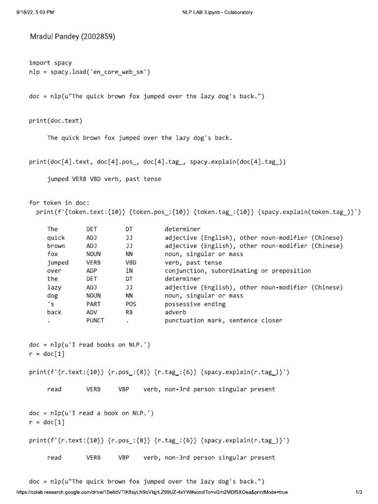 NLP LAB 3 | PDF