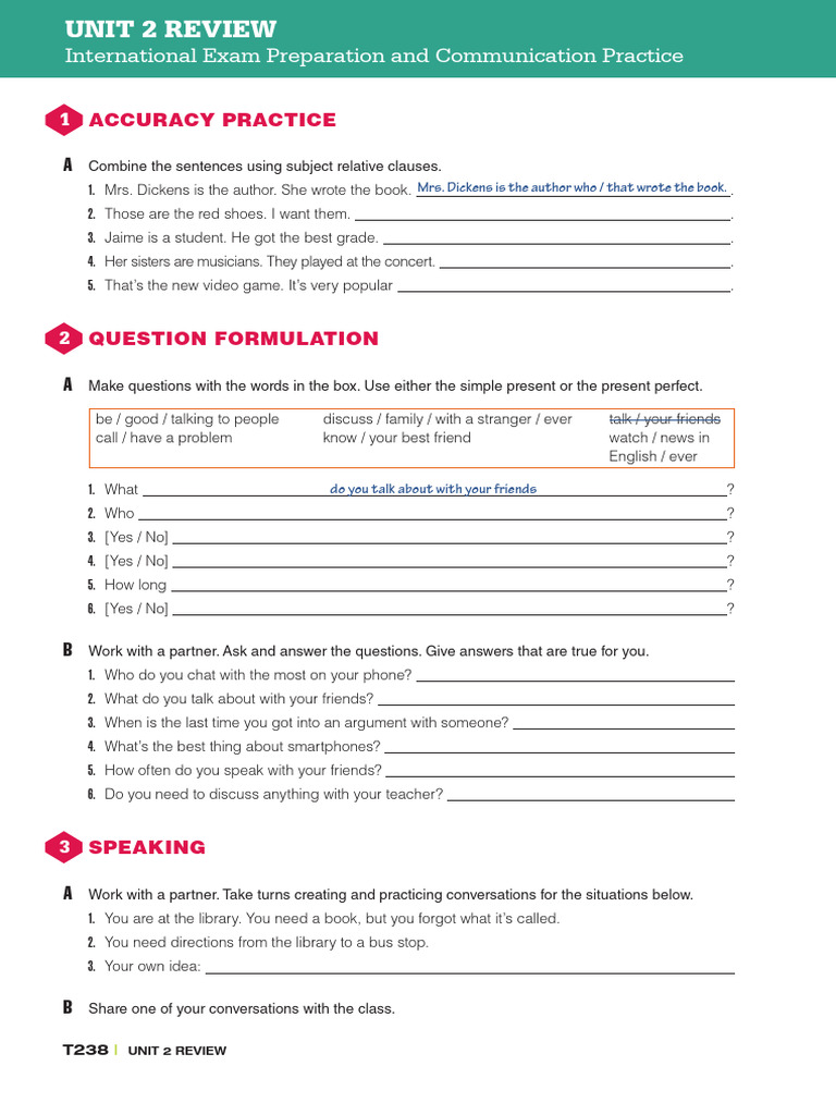 Unit 2 Review | PDF | News | Question
