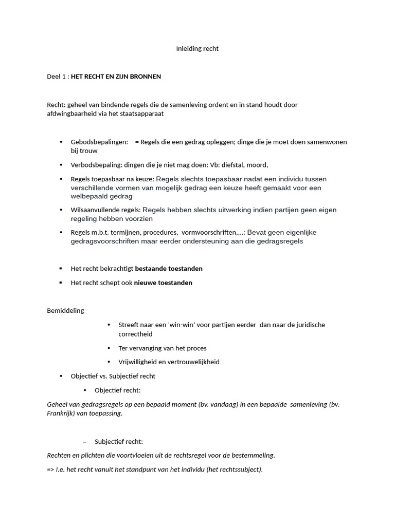 Inleiding Recht | PDF
