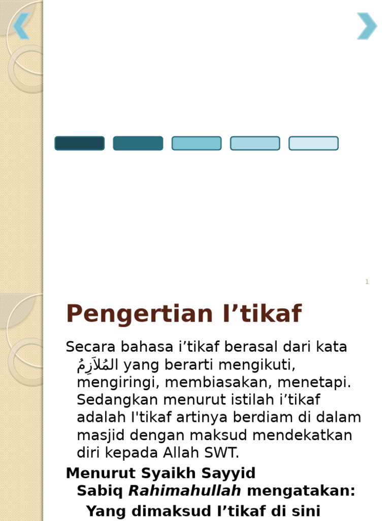 Panduan Lengkap I’tikaf dalam Islam | PDF