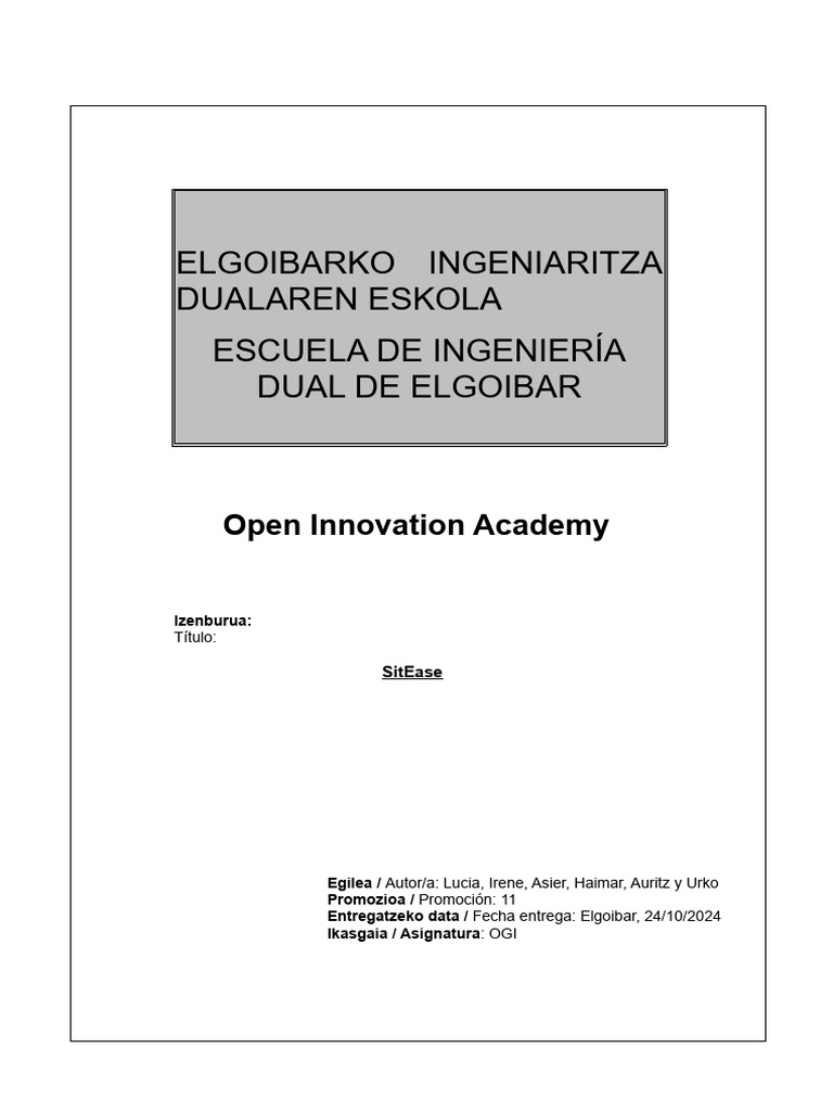 Open Innovation Academy | PDF | Aplicación movil | Software de la aplicacion
