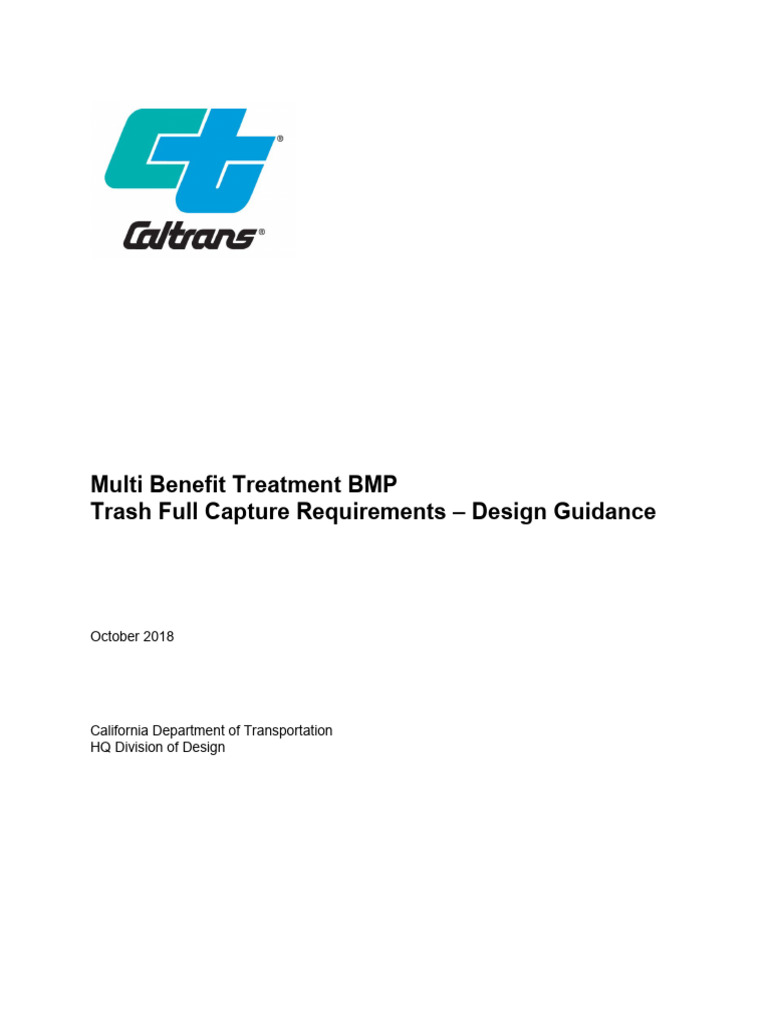 Full Trash Capture BMP Design Guidance | PDF | Discharge (Hydrology ...