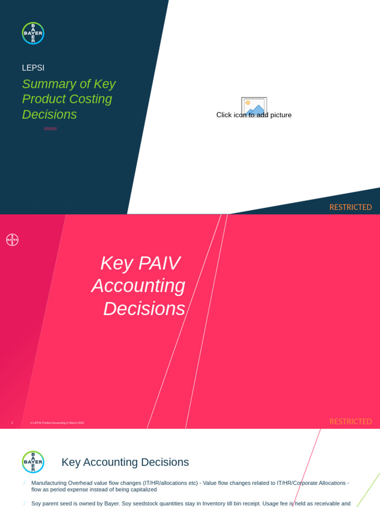 Key Decisions Summary | PDF | Inventory | Expense
