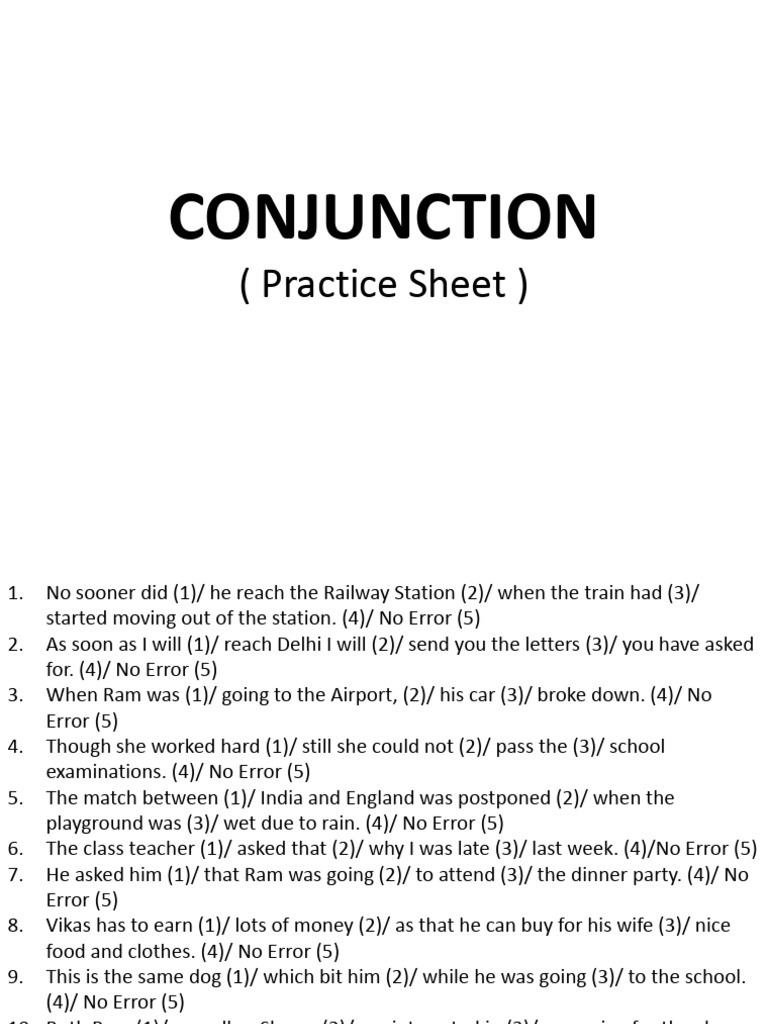 Conj. Practice Sheet | PDF
