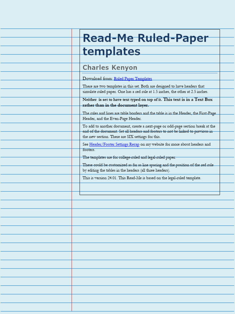 Ruled Paper Read-Me | PDF