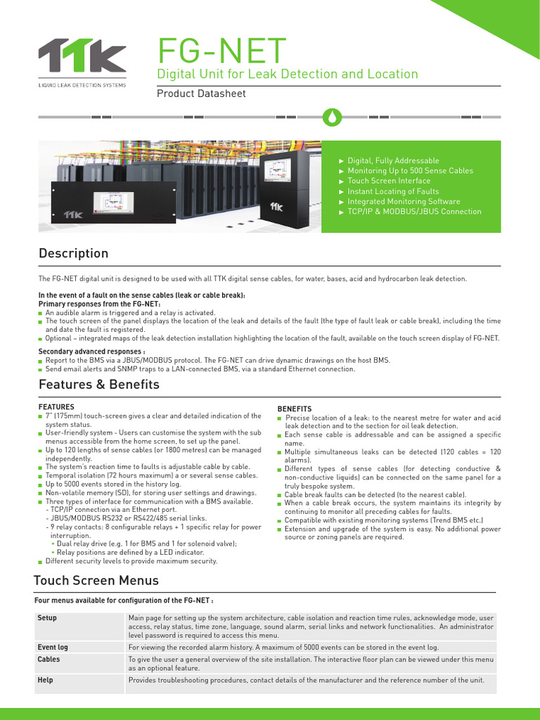 FG NET EN v2.6 | PDF | Relay | Touchscreen
