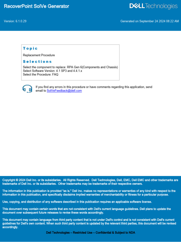 RecoverPoint - Replacement Procedure-RPA Gen 6 (Components and Chassis ...