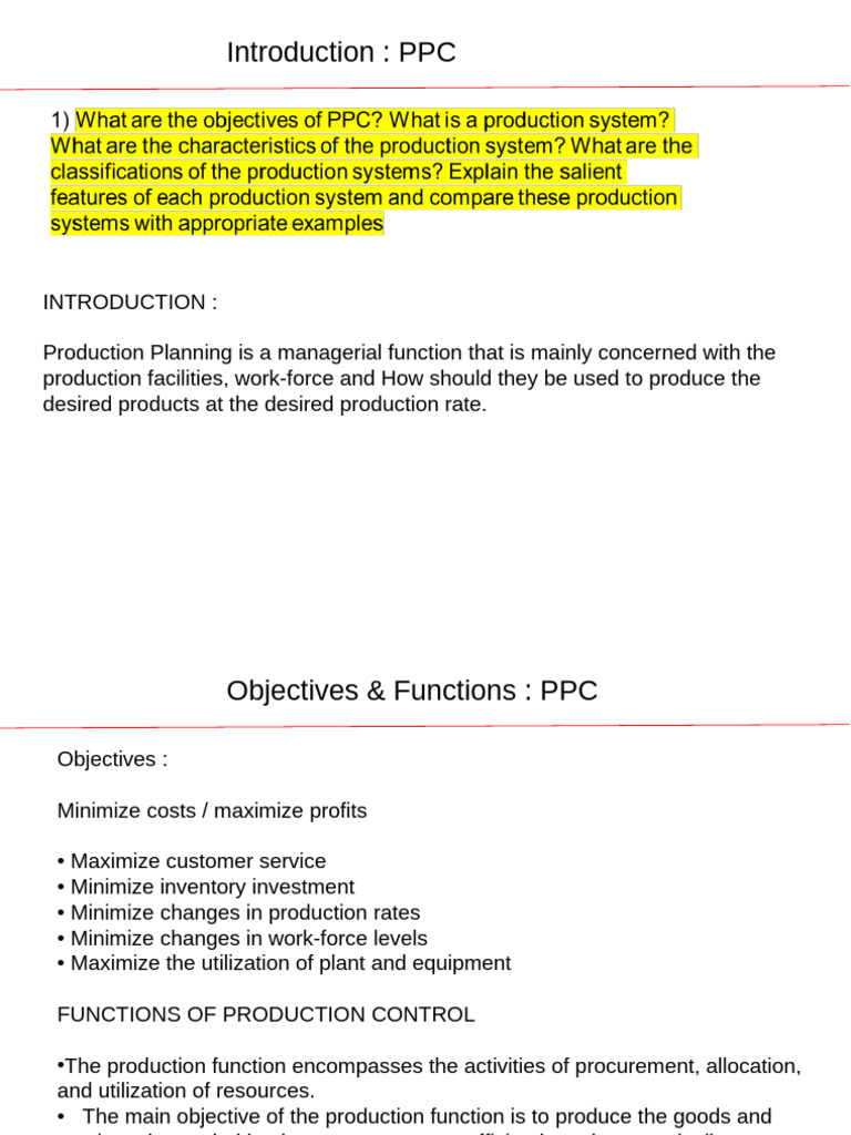 PPC1_Unit 1_introduction _types of Production Systems | PDF | Mass ...