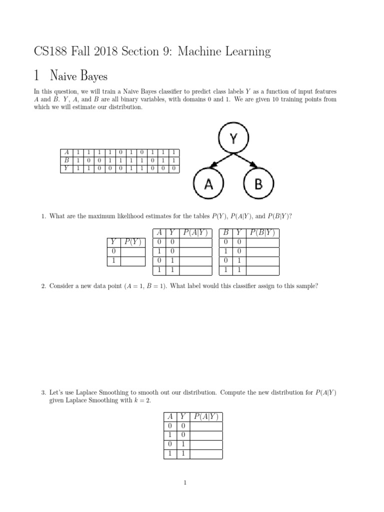 Exercise - Machine Learning - 1 | PDF | Algorithms | Statistical ...