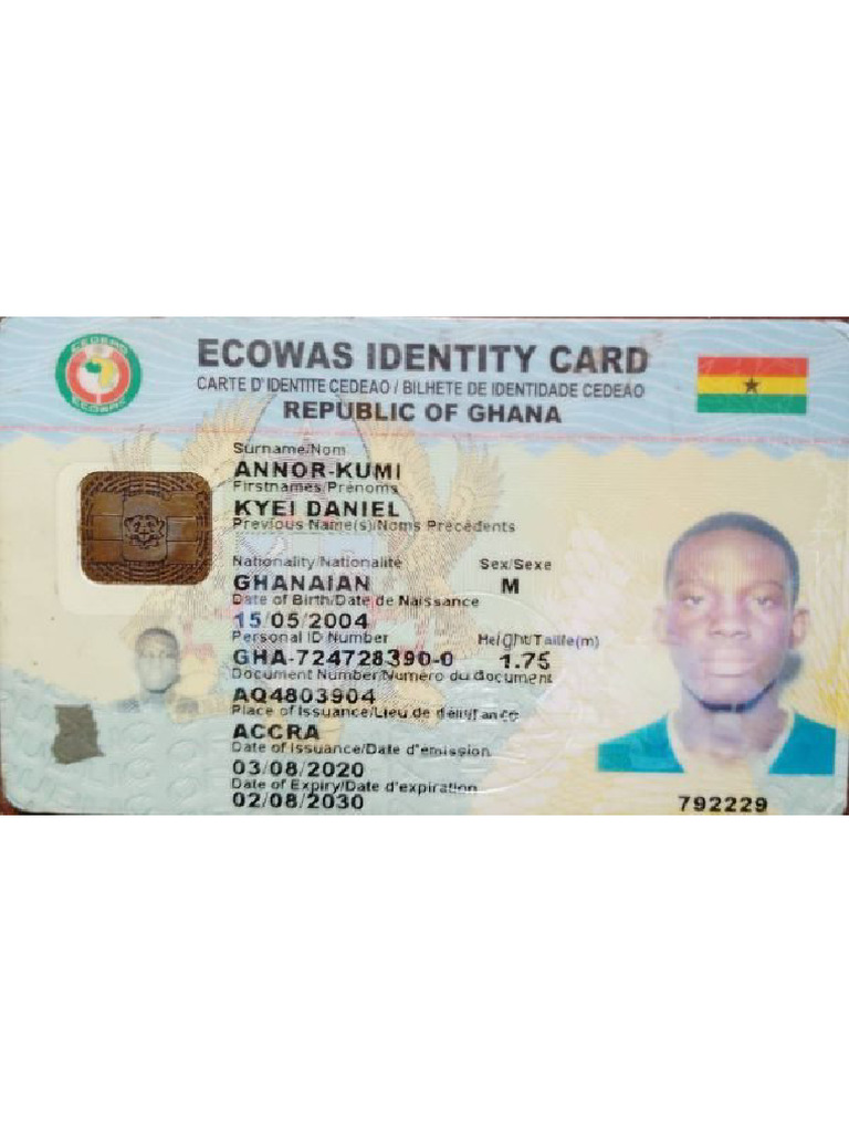 Daniel Kyei ID Card | PDF