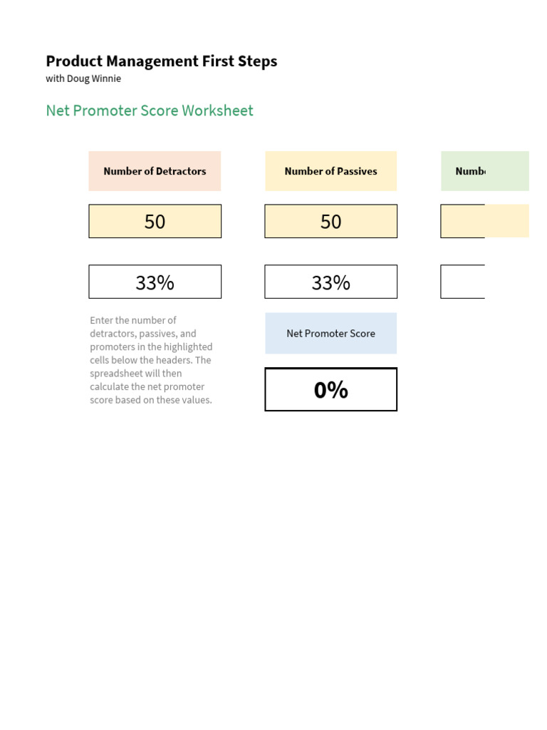 Net Promotor Score Worksheet | PDF