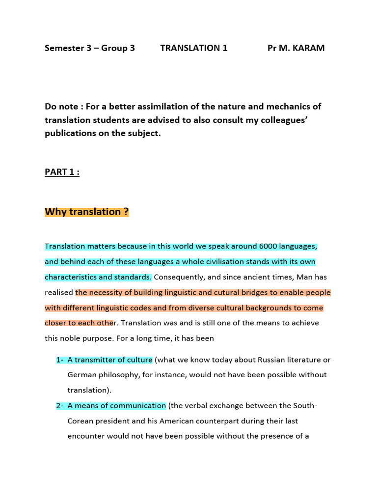 Online Translation1 Part 1 | PDF | Translations | Second Language ...