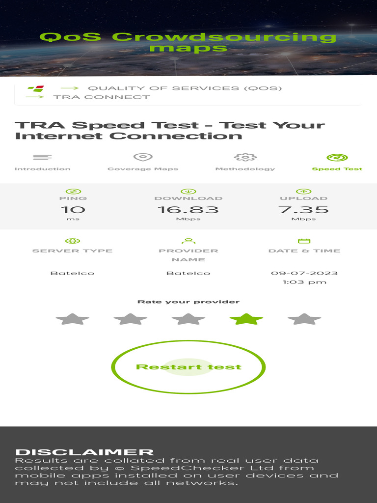 Speed Test - QoS Crowdsourcing Maps | PDF