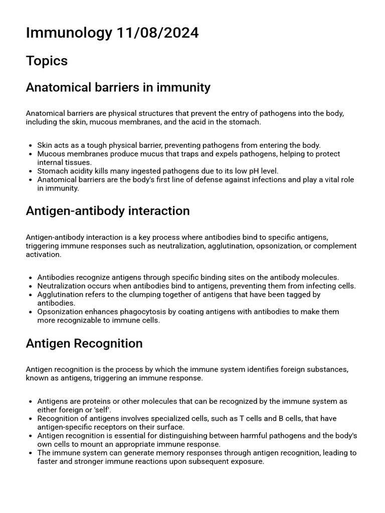 Study Guide SU1 - SU4 | PDF | Immune System | T Cell