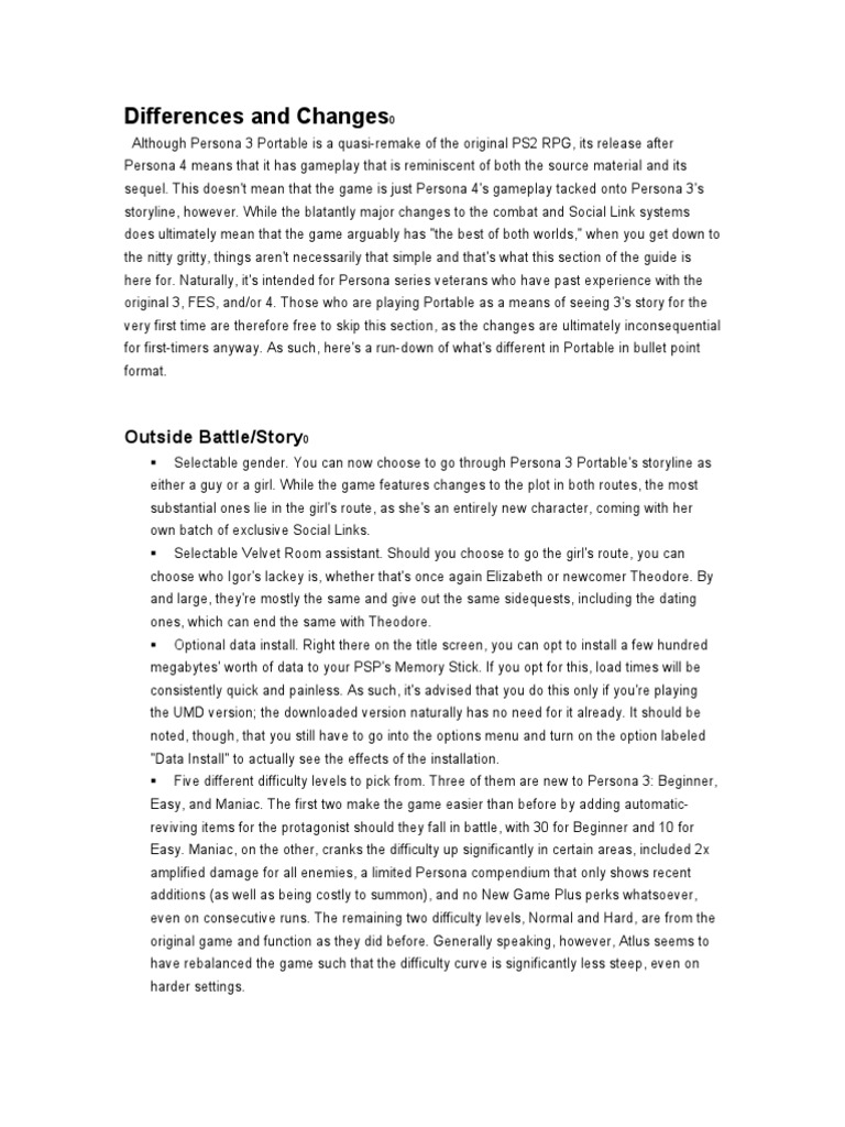 Differences and Changes0 | PDF | Leisure