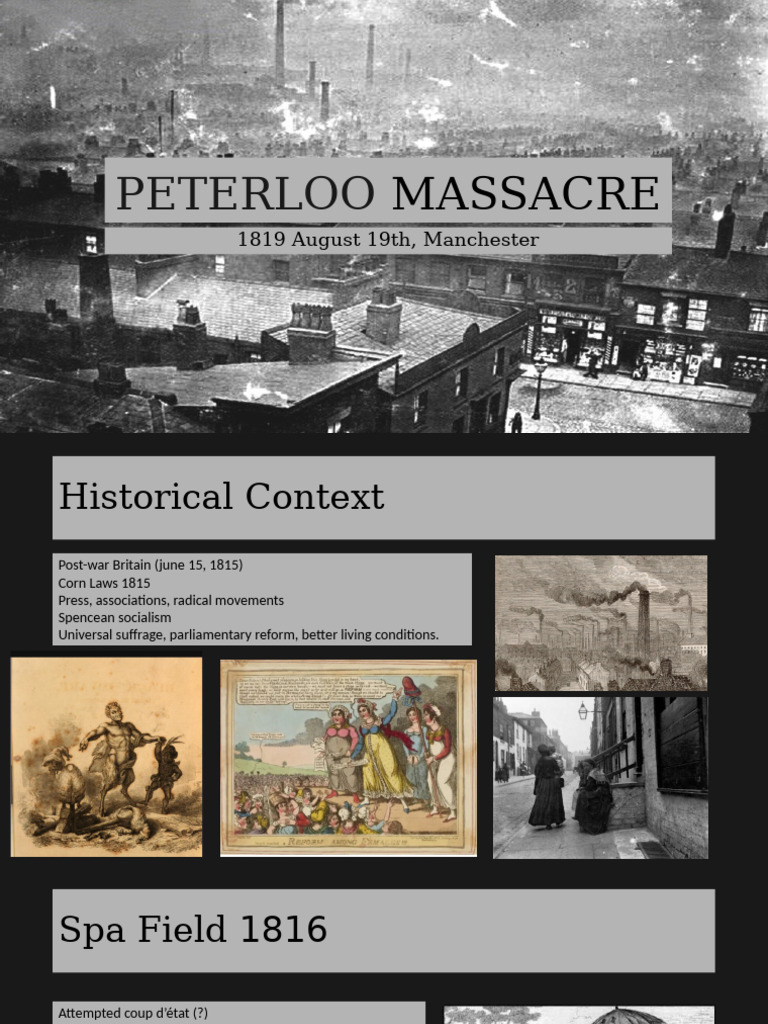 Peterloo Massacre: Causes and Consequences | PDF