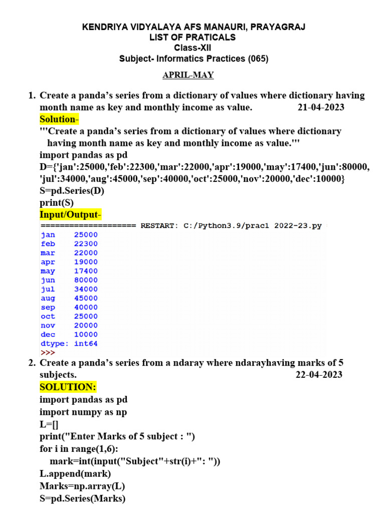 IP practical | PDF | Sql | Databases