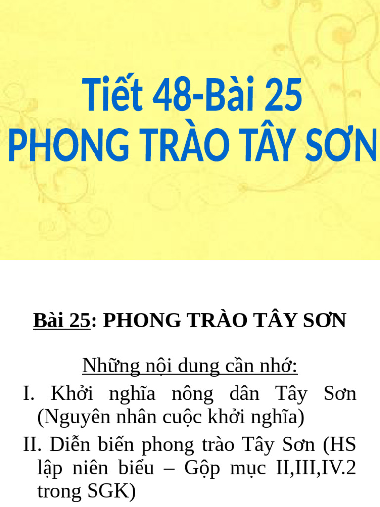 Bai 25 Phong trao Tay Son (TIẾT 2,3,4) | PDF