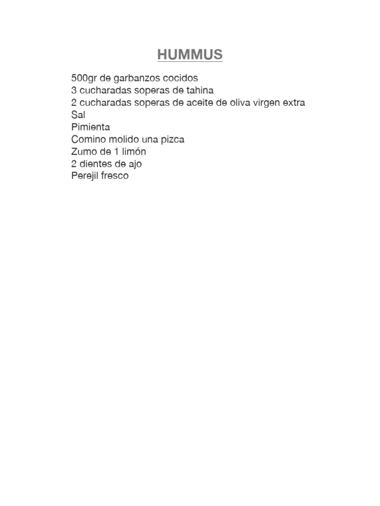 Hummus | PDF