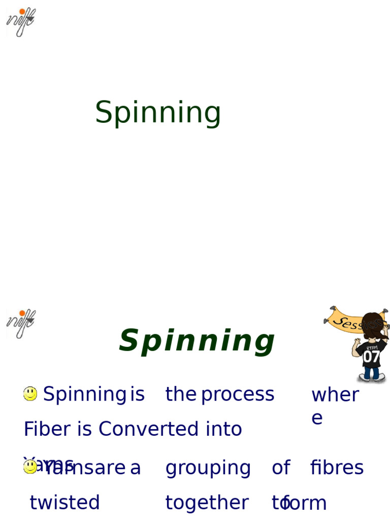 Spinning | PDF | Spinning (Textiles) | Yarn