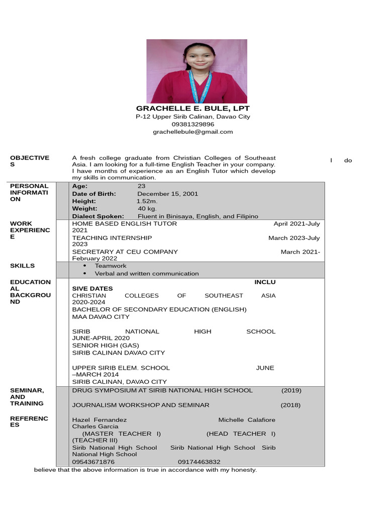 3Y 1st Sem Technical Writing RESUME | PDF | Linguistics