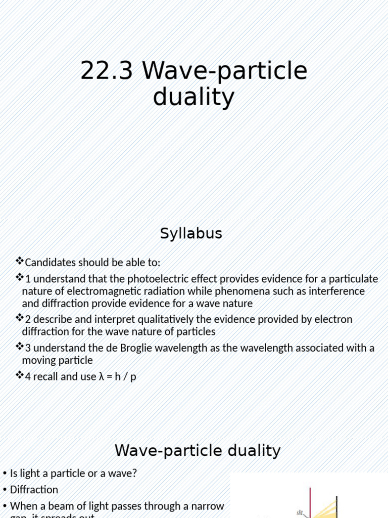 Wave Paricle Duality | PDF | Electron | Photon