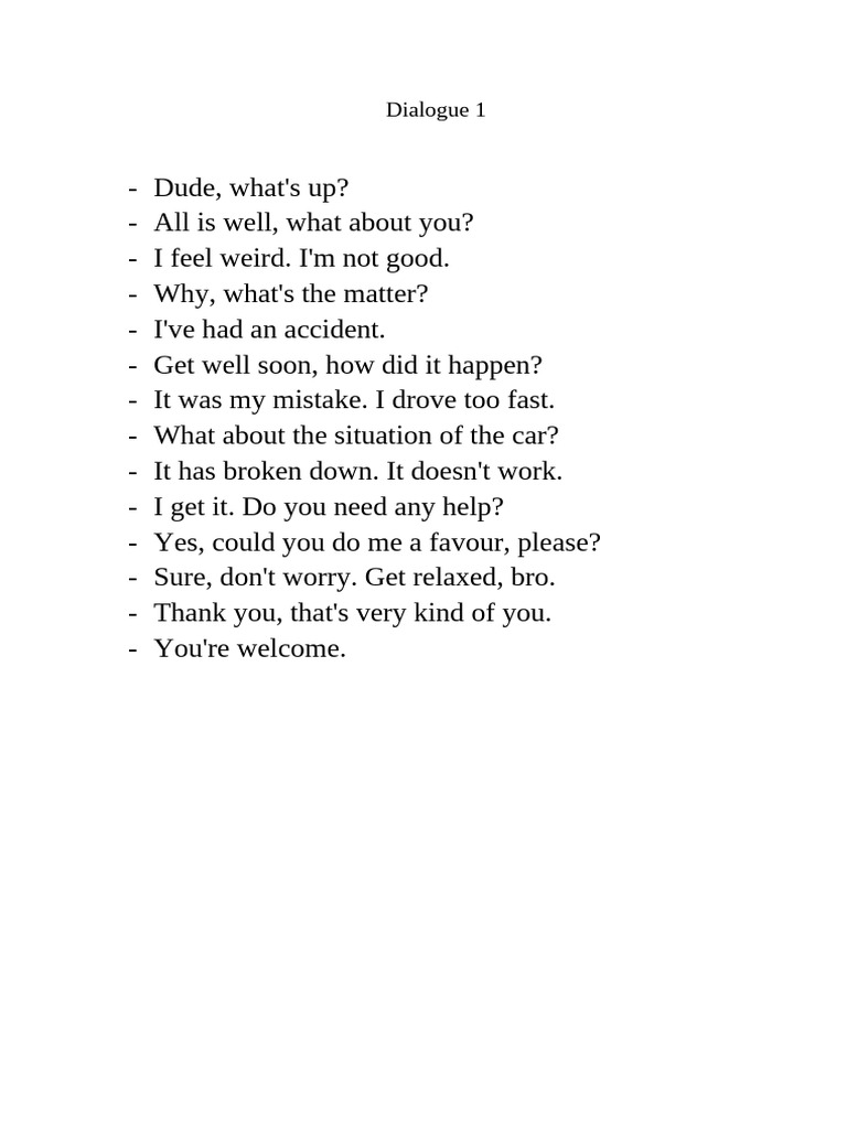 Phrase Dialog 1 | PDF